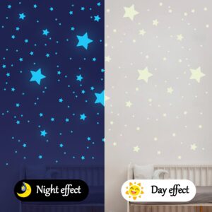 421Pcs Glow in The Dark Stars Ceiling Stars Glow in The Dark Space Planet Universe Galaxy Wall Decals Ultra Glow in The Dark Wall Stickers for Boys Girls Kid Bedroom Living Room Decor Christmas Gift