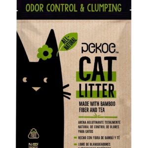 PeKoe All-Natural Odor Control & Clumping Cat Litter with Bamboo and Tea, 6-lb Bag (Pack of 1)