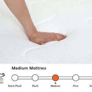 Twin Mattress,10 Inch Innerspring Mattress in a Box,Twin Size Mattress with Removable Cover,Twin Spring Mattress for Comfortable Sleep and Pressure Relief,,Medium Firm Mattresses CertiPUR-US Certified