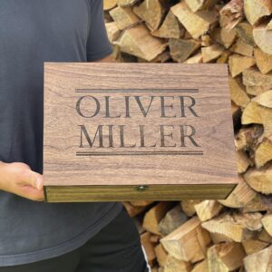 Personalized wooden name box for memories, keepsake - Christmas gift, present for Him, Boyfriend, Boy, Guy, Groomsmen, Friend for Birthday