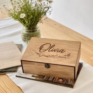 Personalized wooden name box for memories, keepsake - Christmas gift, present for Him, Boyfriend, Boy, Guy, Groomsmen, Friend for Birthday