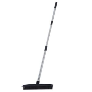 nachukan multifunction telescopic floor broom - carpet broom, pet hair cleaner, dust removal sweeper - cleaning tools(black)