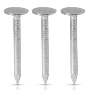 (250 pack) 1-1/4-inch galvanized roofing nails professional grade - used to fasten roofing felt, asphalt singles & insulation board (250)