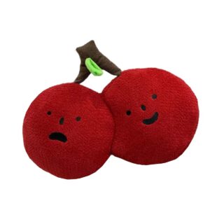 yoholto cherries plush pillow - 15.7 * 13 inch fruit stuffed animal- food plush pillow - christmas birthday gift