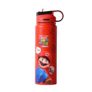 miniso super mario bros collection stainless steel water bottle with handle - 900ml