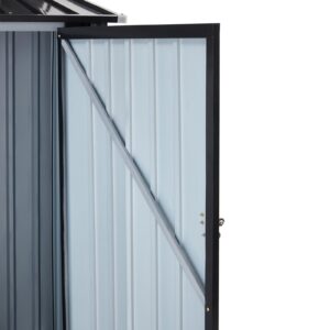 3 x 3 Ft Outdoor Storage Cabinet Waterproof, Sheds & Outdoor Storage Metal Shed with Single Lockable Door Small Shed Outdoor Storage for Patio, Backyard, Lawn Dark Gray