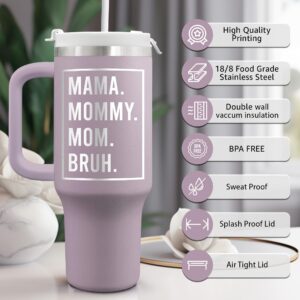 Pandzee Gifts For Mom - Birthday Christmas Gift for Mom Mama Wife Her Grandma Sister - Mothers Day Gift From Daughter Son Husband - 40oz Tumbler With Handle & Straw Lid - Travel Mug Holder Friendly