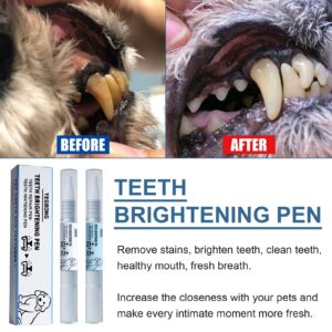 Ankexin 2 Pack Pets Dog Teeth Cleaning Whitening Pen Teeth Cleaning Pen Dogs Cats Natural-Plants Tartar Remover Tool