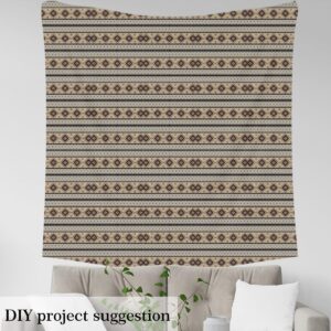 Boho Western Fabric by The Yard 2 Yards Brown Aztec Decorative Waterproof Outdoor Fabric Outdoor Fabric Ethnic Tribe Arrow Aztec Upholstery Fabric for Chairs Boho Exotic Outdoor Fabric