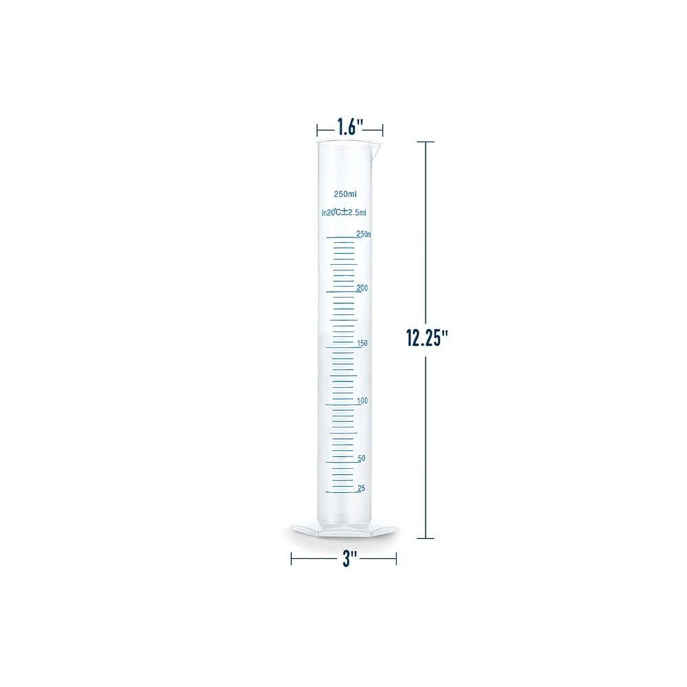 HOBBYIN 250 ML Hydrometer Test Jar, Measuring Cylinder,Test Homebrewed Beer, Wine, Mead, Cider,Easy to Use & Read