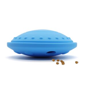 lllunimon slow feeder dog bowl eco-friendly silicone slow feeding & watering supplies bowls diskes for dogs or cats (blue)