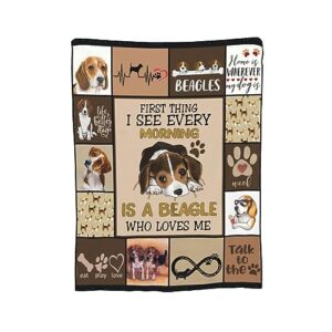 Dog Beagles Blanket Dog Gifts for Dog Lovers Fuzzy Plush Fleece Throw Blanket Super Soft Cozy Warm Beagle Stuffed Animal Dog Decor Blanket for Girls Boys Kids Women 40"X50"