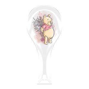 silver buffalo winnie the pooh and piglet before flower ceramic spoon rest, kitchen countertop holder