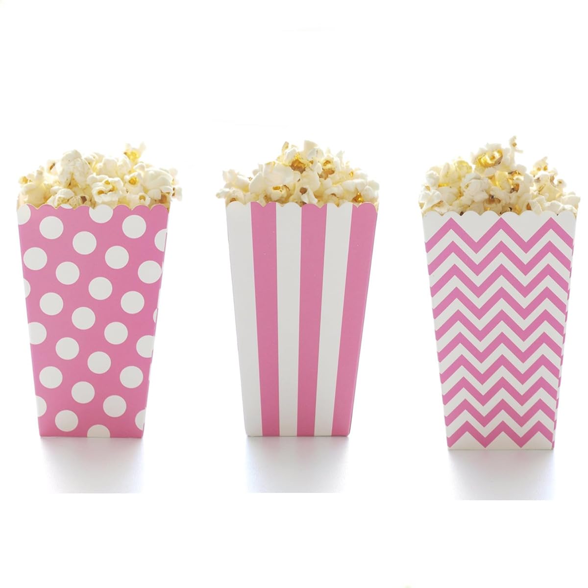 Beetoo Popcorn Boxes,36PCS Red and White Striped Popcorn Bags, Mini Popcorn Buckets for Movie Theater, Home, Carnival Decorations