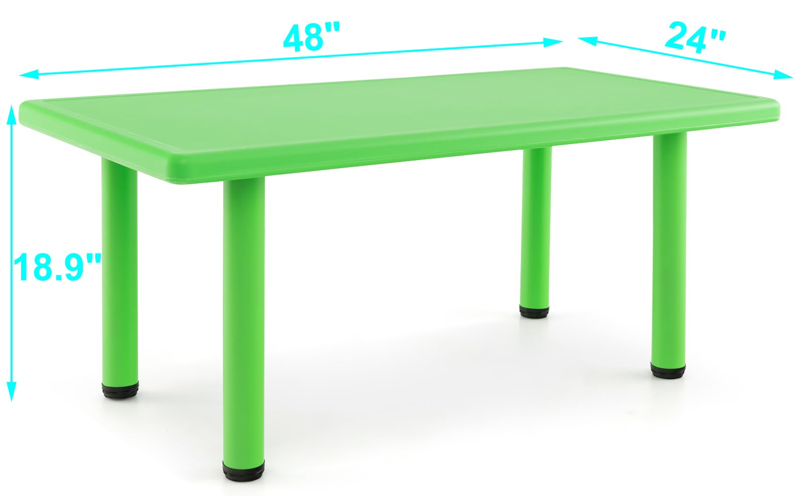 Axidou 24''W x 48" L Kids Table - Versatile Activity Table for Toddlers 1-8 Years Old - Sturdy Craftsmanship - Toddler Play Learning Table - Kids Table for Daycare, Classroom, Home