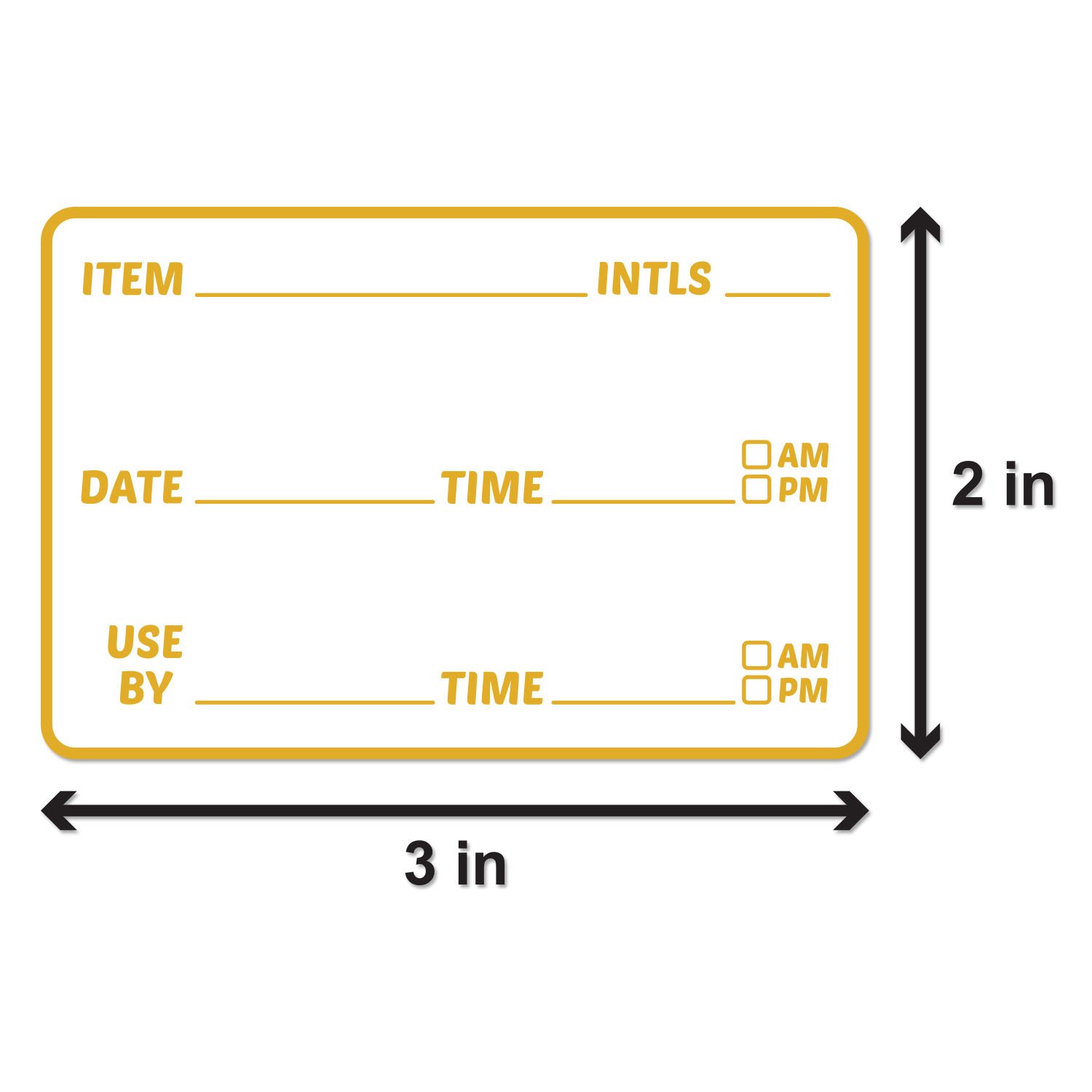 Organized & Efficient: 3 x 2 Inch - Shelf LIfe Stickers/Medical Labels for Precision Logging (300 Stickers, Gold)