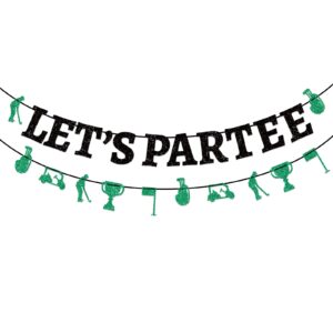 golf birthday banner let's partee golf themed party decorations golf party supplies for lets partee banner golf happy birthday party adults kids baby shower hanging swril decor