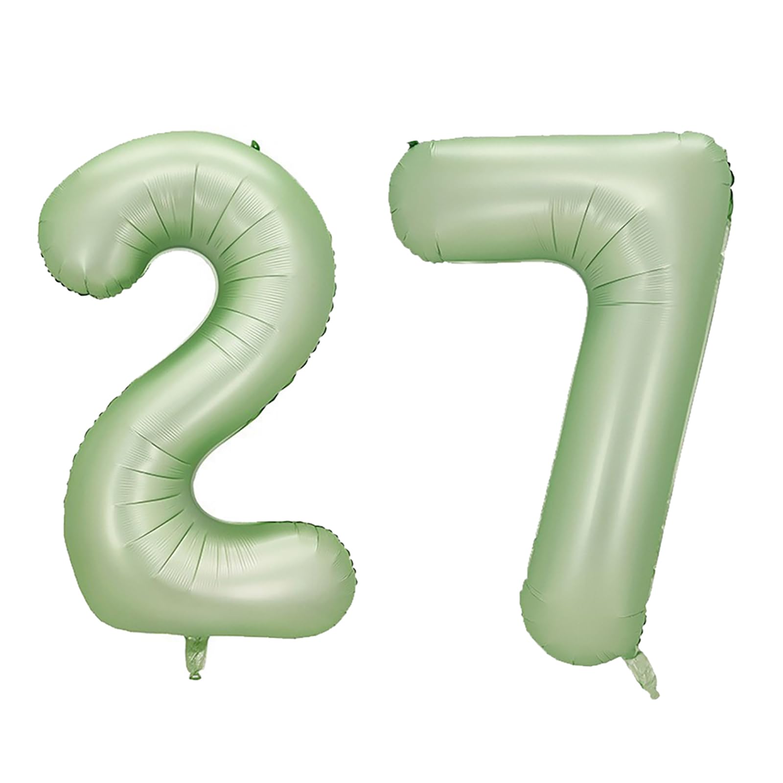 YFHVJTKO 40 Inch Number 27 Foil Balloons 27th Celebration Decorations for Happy 27th Birthday Party Wedding Bridal Shower Engagement Photo Shoot Anniversary Decoration, Number 27 Olive Green Balloon