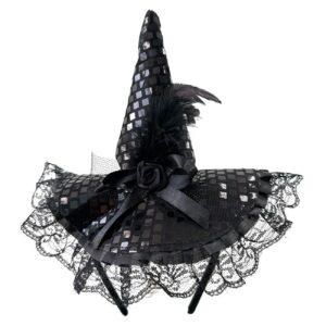 wgudzpj halloween witch hat for women headband witch hat headpiece party cosplay costume favors supplies girls hats