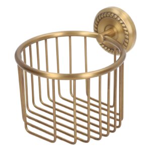 toilet paper holder stand, brass toilet tissue organizer wall mounted toilet paper holder tissue roll storage rack bathroom tissue organizer tissue roll basket rack for bathroom