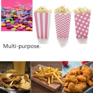 Beetoo Popcorn Boxes,36PCS Red and White Striped Popcorn Bags, Mini Popcorn Buckets for Movie Theater, Home, Carnival Decorations