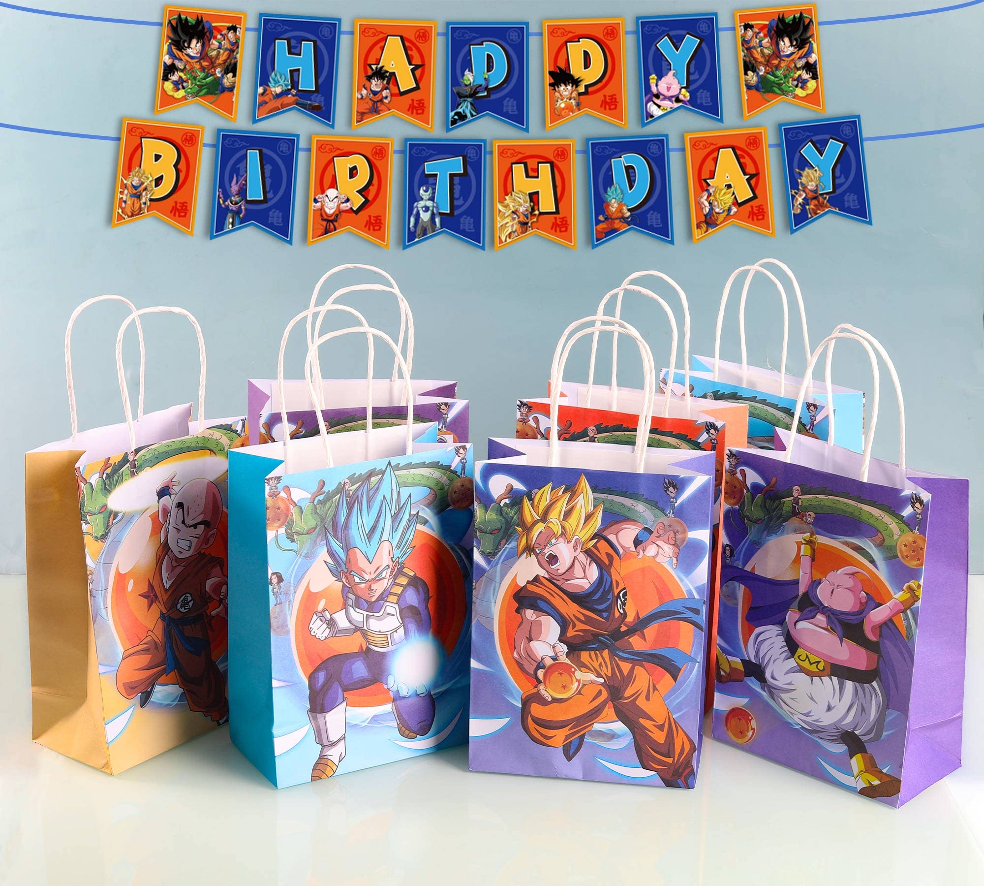 24Pack Party Gift Bags Party Supplies/Cartoon Candy bags, Tote bags, Gift Bags for Kids Paper Favor Packs Adults Birthday Party Decora - 12 Pattern