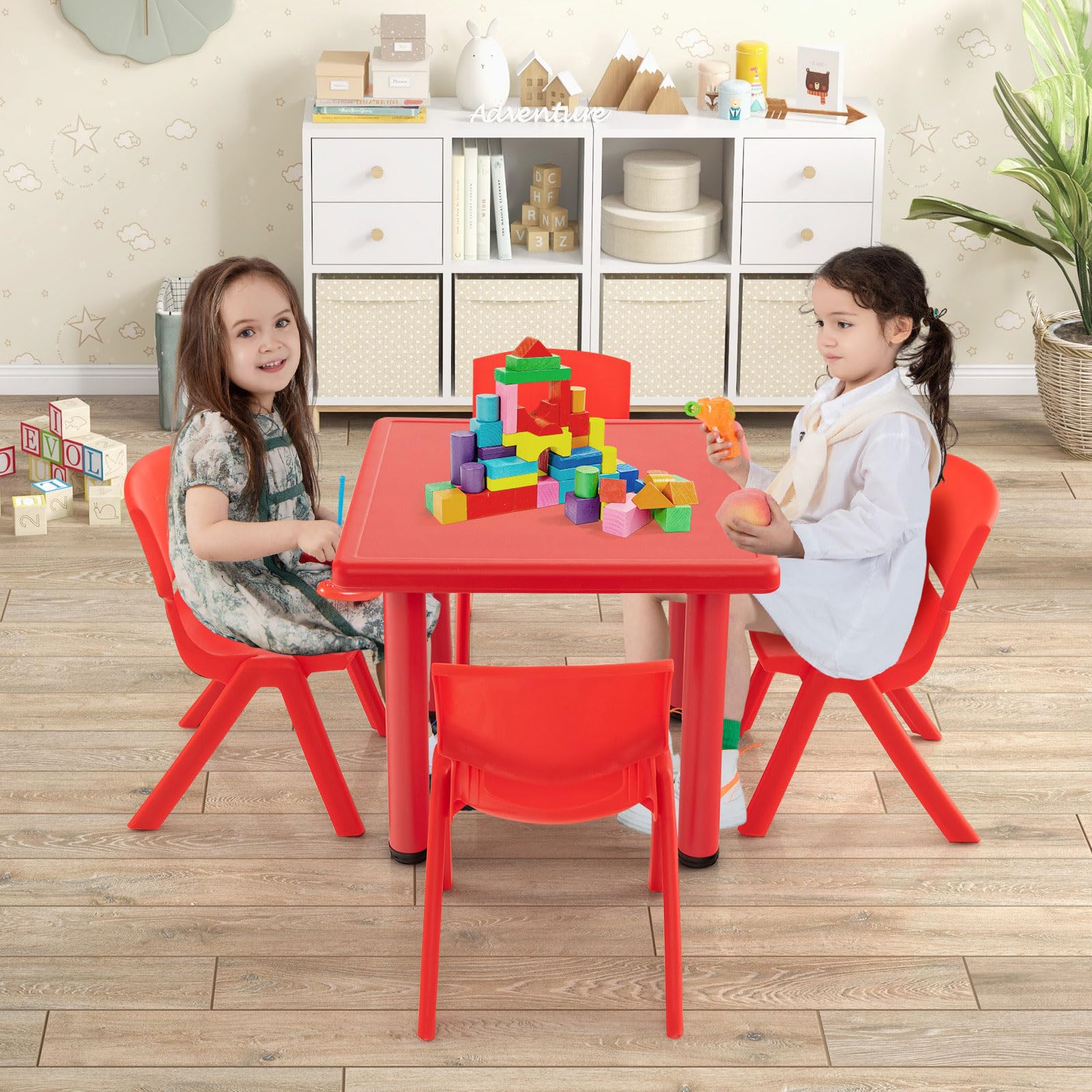 Axidou 24''W x 48" L Kids Table - Versatile Activity Table for Toddlers 1-8 Years Old - Sturdy Craftsmanship - Toddler Play Learning Table - Kids Table for Daycare, Classroom, Home