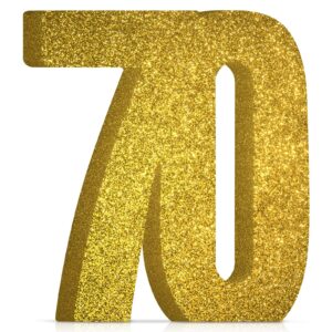 70th birthday decorations for men and women,70th anniversary decorations,gold glitter 70th birthday party centerpieces for table decorations,70 table topper decor