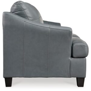 Signature Design by Ashley Genoa Sofa Sleeper, Queen Sofabed, 88"W x 38"D x 40"H, Blue Gray