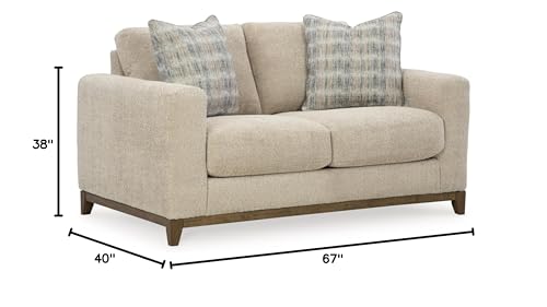 Signature Design by Ashley Parklynn Classic Loveseat for Living Room, Beige