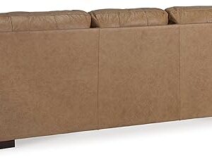 Signature Design by Ashley Lombardia Contemporary Leather Match Sofa, Light Brown