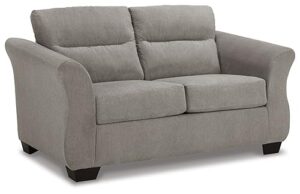 signature design by ashley miravel casual loveseat for living room, light gray