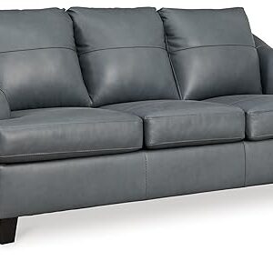 Signature Design by Ashley Genoa Sofa Sleeper, Queen Sofabed, 88"W x 38"D x 40"H, Blue Gray