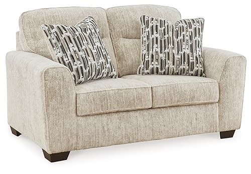 Signature Design by Ashley Lonoke Contemporary Loveseat for Living Room, Beige