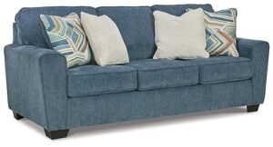 signature design by ashley cashton casual sofa for living room, blue