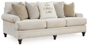 signature design by ashley valerani classic sofa for living room, beige