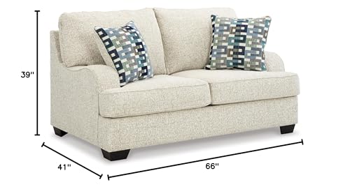 Signature Design by Ashley Valerano Casual Loveseat for Living Room, Beige