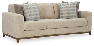 signature design by ashley parklynn classic sofa for living room, beige