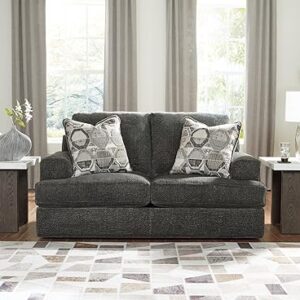 Signature Design by Ashley Karinne Casual Loveseat with Non-skid Legs, Gray