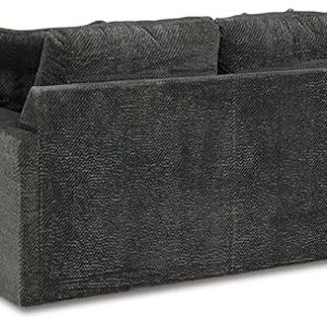 Signature Design by Ashley Karinne Casual Loveseat with Non-skid Legs, Gray