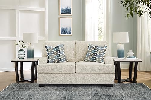 Signature Design by Ashley Valerano Casual Loveseat for Living Room, Beige