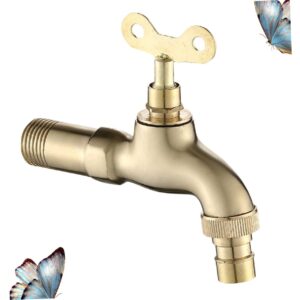 OSALADI Bathtub Faucet Faucets for Bath Sinks Copper Water Tap Wash Machine Tap Toilet Water Tap Kitchen Water Tap Washing Machine Faucet Quickly Open The Water Spout Stainless Steel