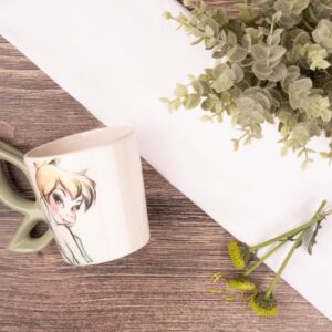 Disney Tinker Bell Winged Figural Handle Mug Kitchen Accessories | Cute Ceramic Housewarming Gifts For Men And Women And Kids | Official Licensee | 1 Set