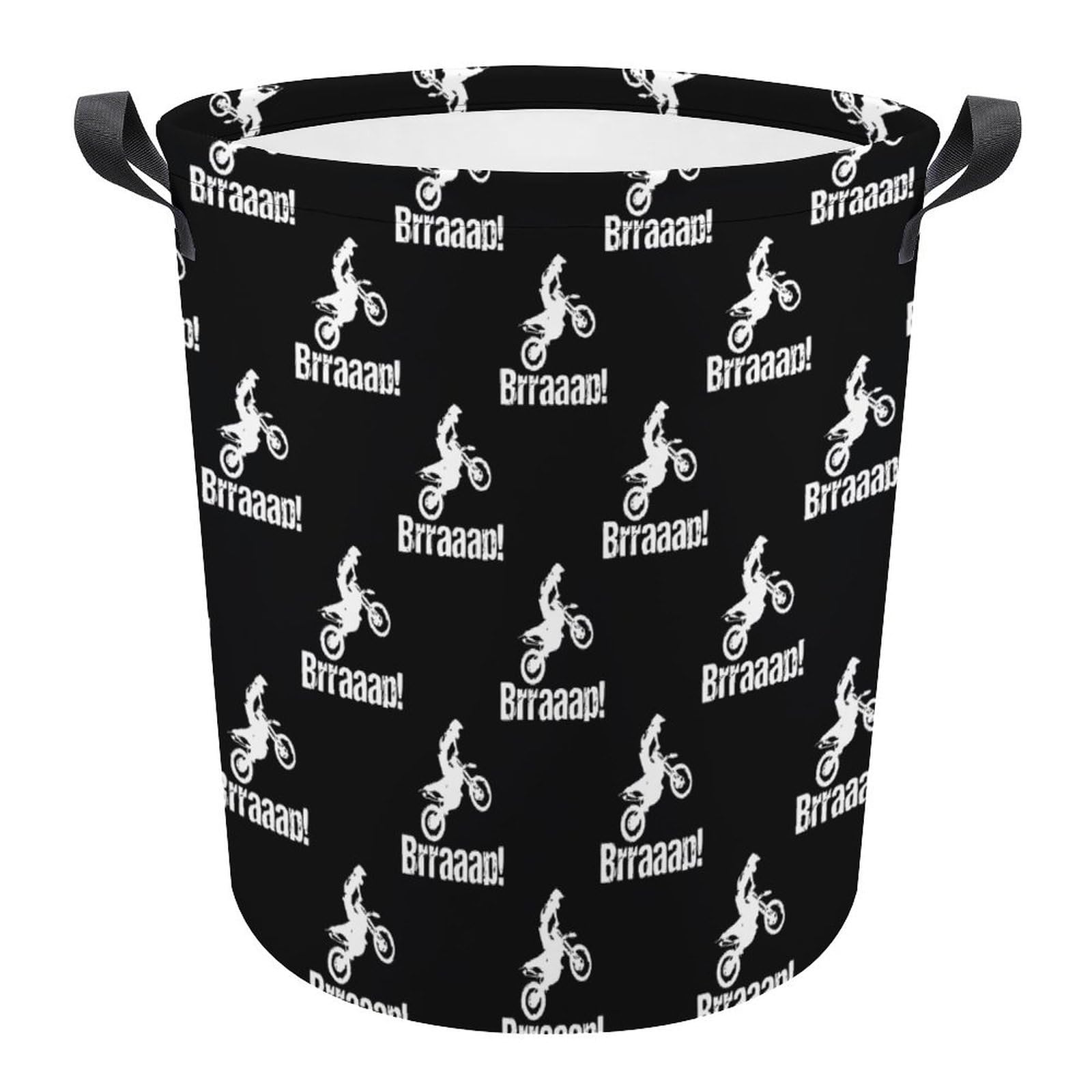 Laundry Basket - Brraaap Dirt Bike Motocross Handy Laundry Collapsible Foldable, Decorative Storage Baskets for Toys