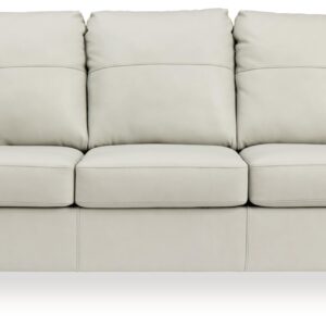 Signature Design by Ashley Genoa Modern Leather Match Sofa, White