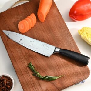 Etens Sharp Chef Knife, 8 Inch Meat Knife Cooking Chefs Knives, Carbon Stainless Steel Professional Kitchen Knife with Gift Box