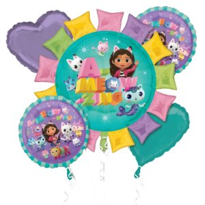 anagram 4553101 - gabby's dollhouse foil balloon bouquet - 5 pieces