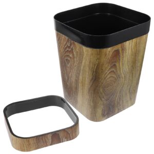 Holibanna Wood Trash Can Wastebasket Round Garbage Can Simulation Wood Rustic Waste Basket Recycling Bin Container for Bedroom, Bathroom, Kitchen, Office 10L 14L