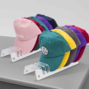 Acrylic Hat storage for Baseball Caps 2 Pack-Hat Holder for 24 Baseball Caps,Football,Snapback Caps,Hat rack,No install required,Multipurpose Hat Display Organizer Stand for Bedroom,Closet,Dresser