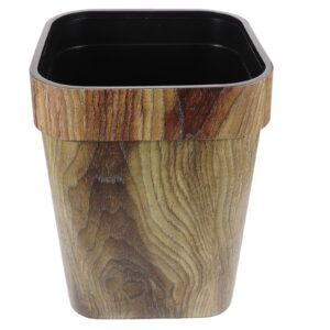 holibanna wood trash can wastebasket round garbage can simulation wood rustic waste basket recycling bin container for bedroom, bathroom, kitchen, office 10l 14l